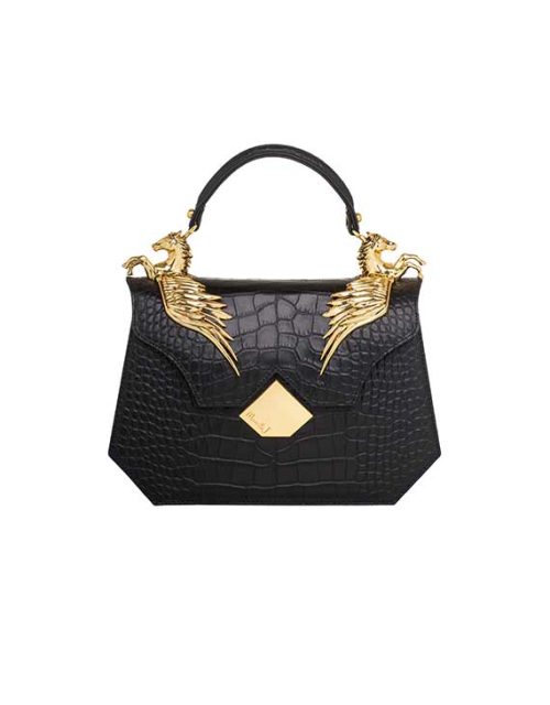 Freedom Bag Black (Croco Print) - Moni & J